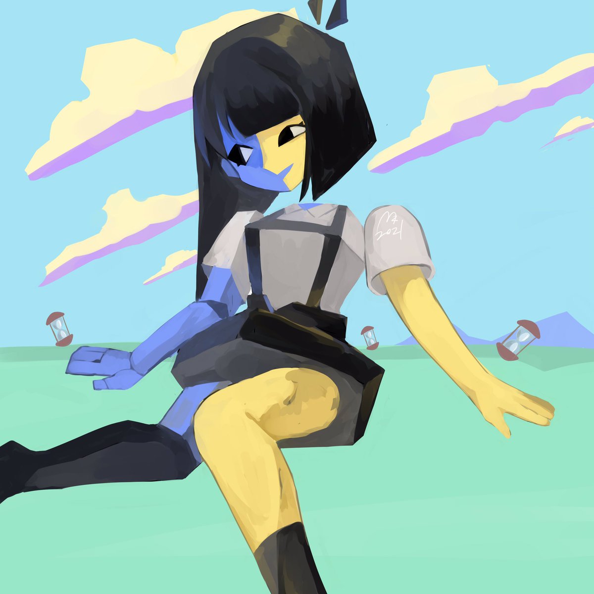 「ENA and the shepherd ...??? @JoelGuerra」| ̤͓̽ゾ̤͓̽mezoのイラスト