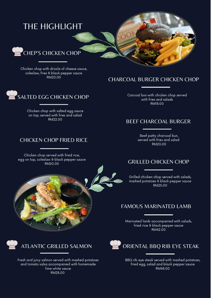 Chicken Chop Menu