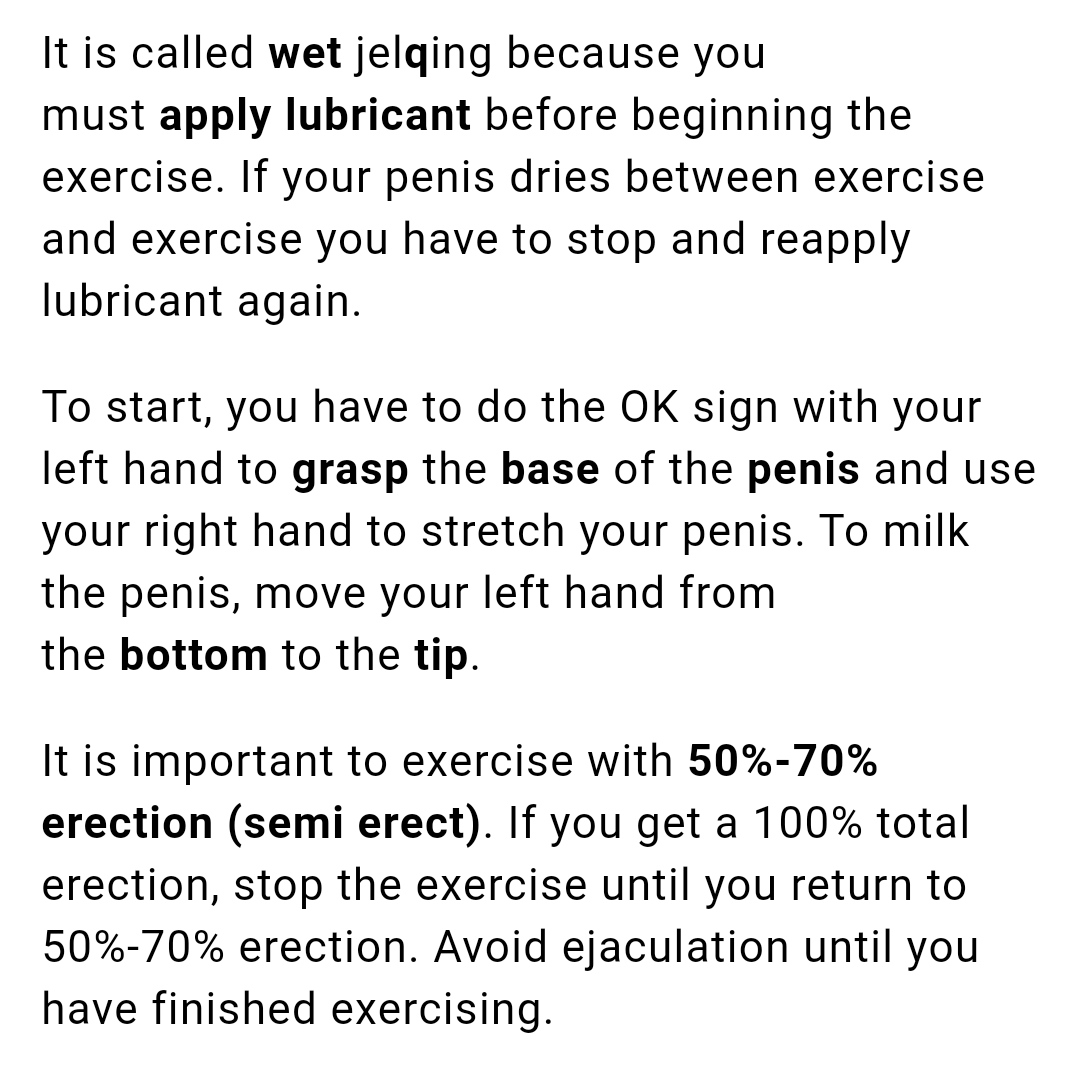 Queen Preshiii on Twitter: "With jelqing exercises to enlarge the penis, what is done is to ...