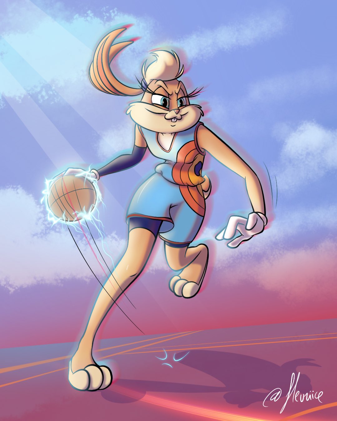 Bugs Bunny And Lola Bunny Basketball