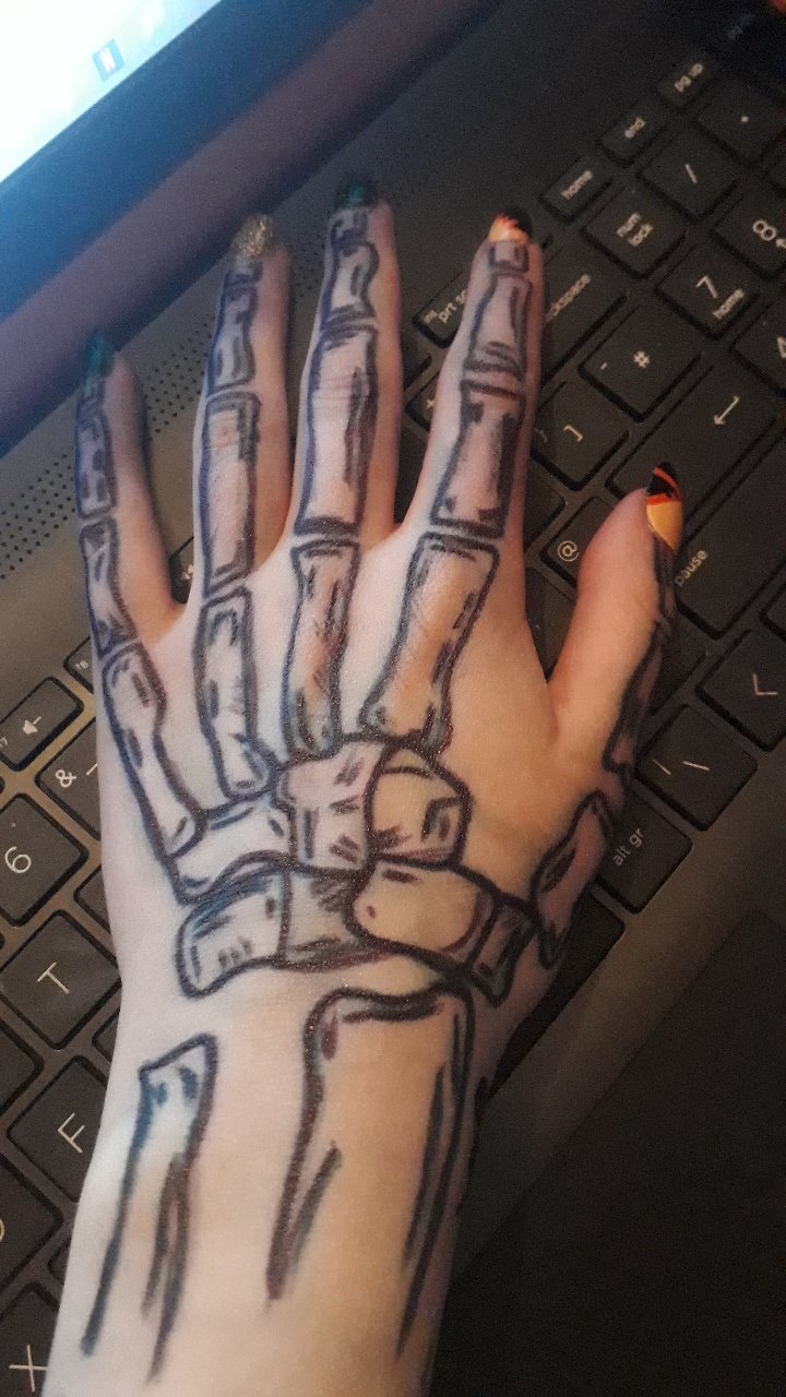 Skeleton Hand Tattoo Sharpie