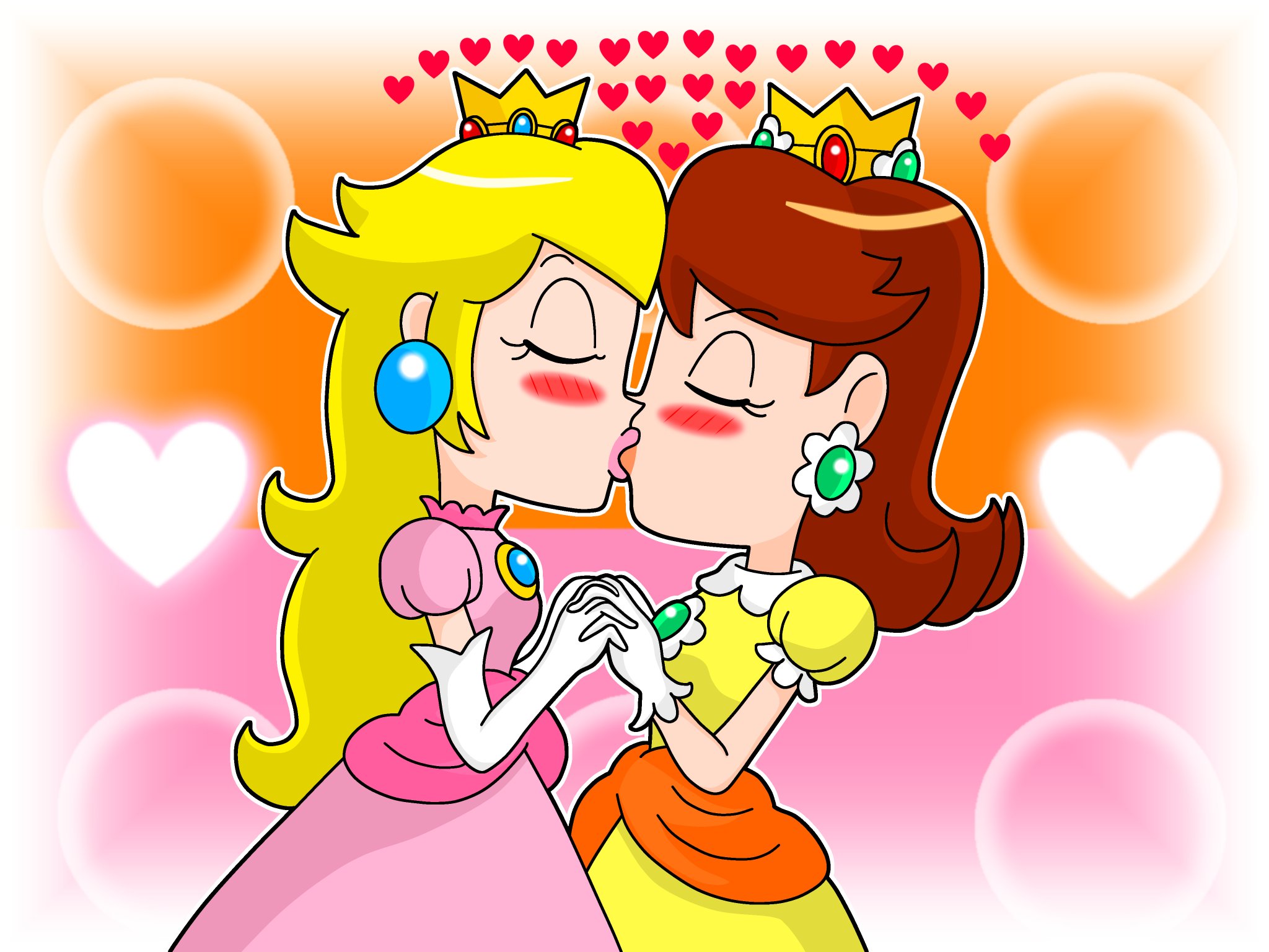 Daisy And Mario Kissing