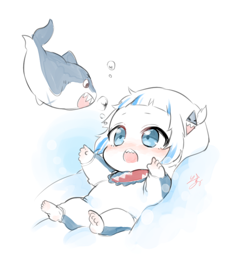 Baby Gura, by @eri_syumi : r/Hololive