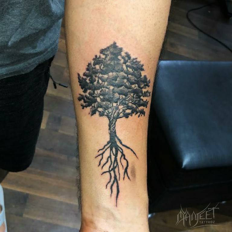 Tree Tattoo With Roots