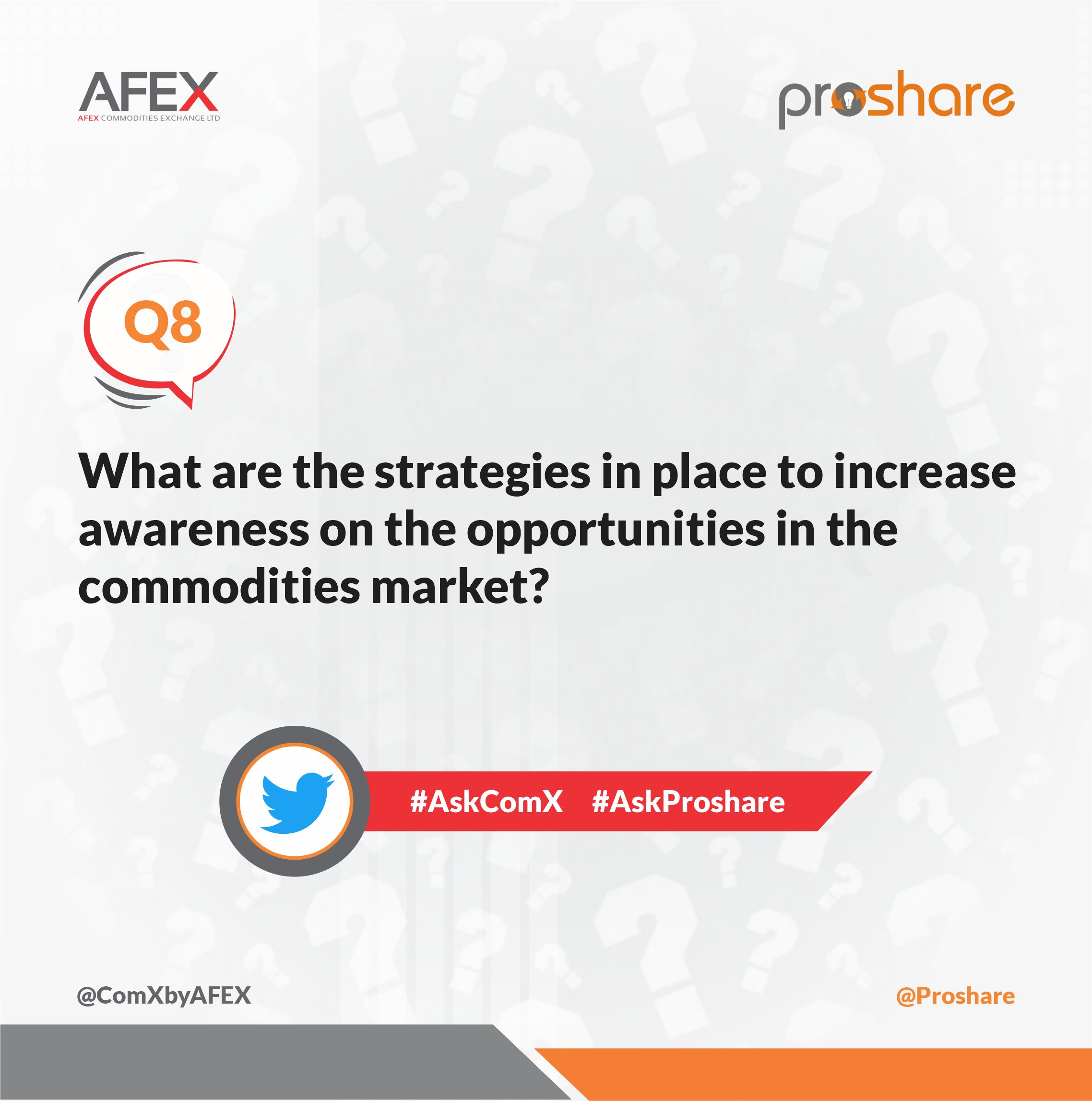 Proshare on Twitter: "Our final question @ComXbyAFEX Use #AskComX #AskProshare in your tweets to ...