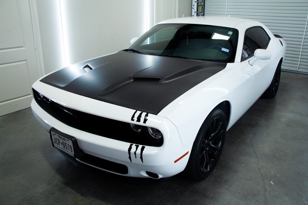 Matte White Dodge Challenger
