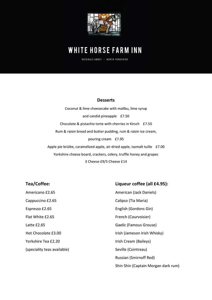 Menu Jack The Horse