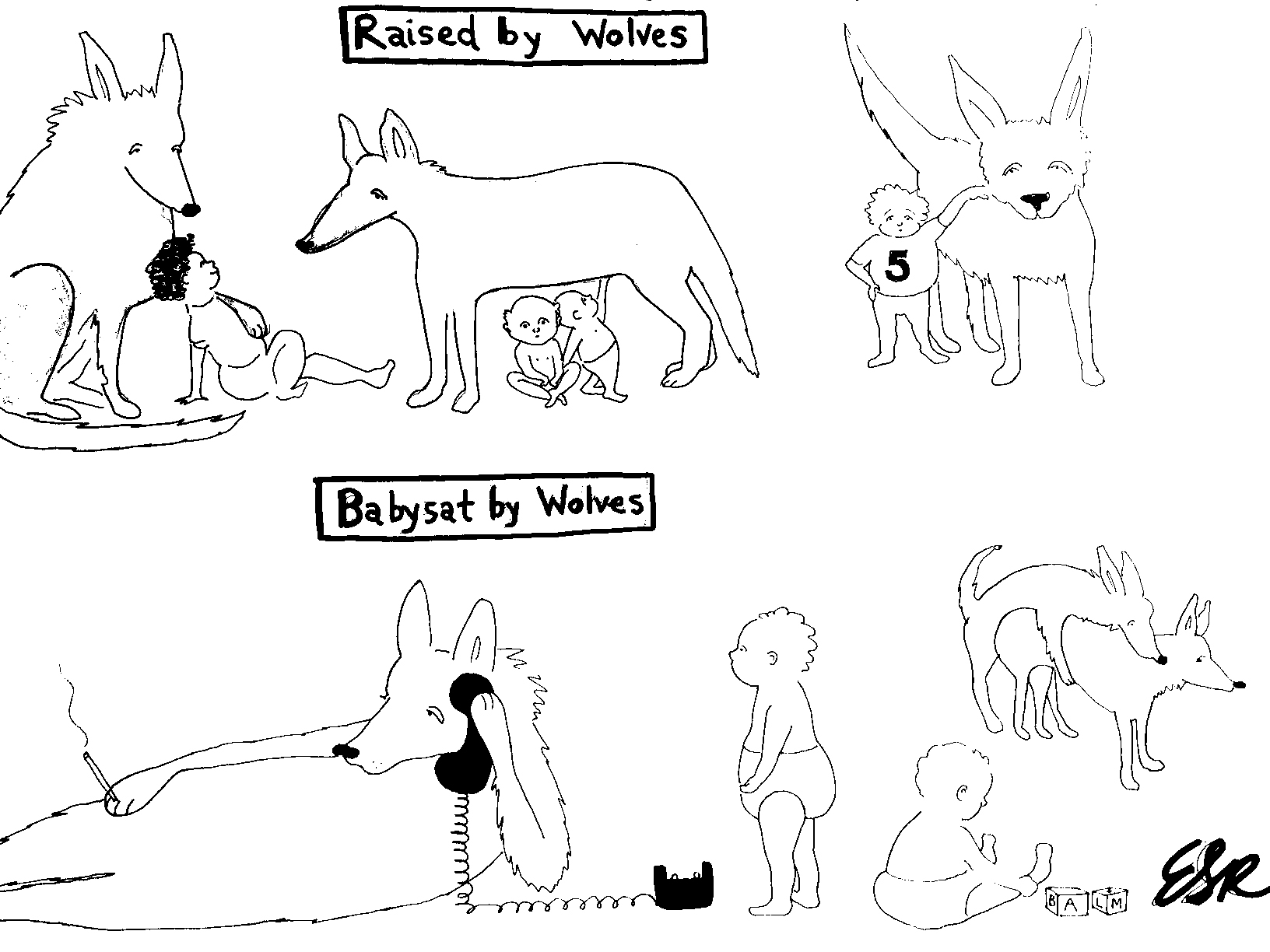 Werewolves Mating Drawing