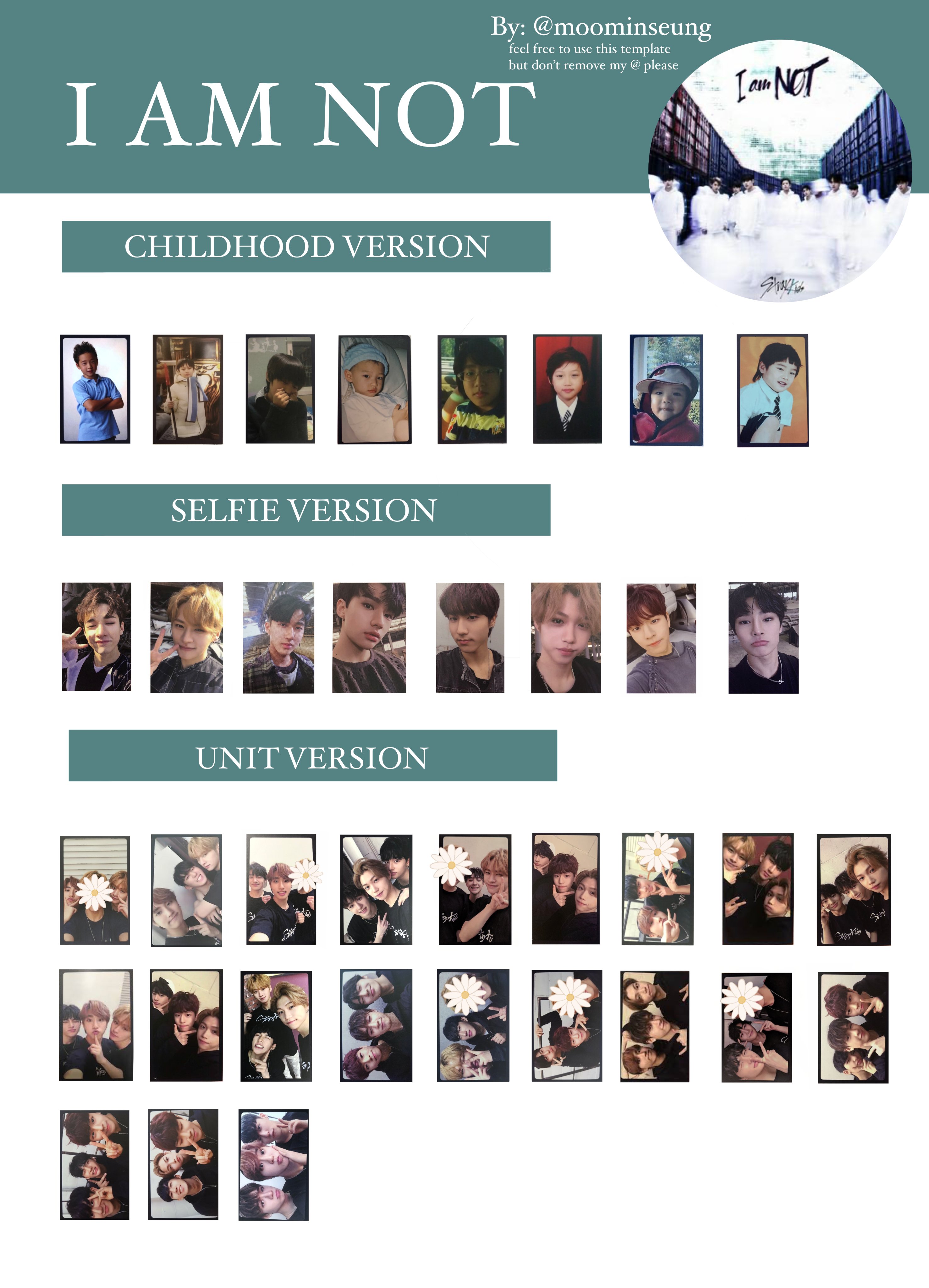 julia on Twitter: "STRAY KIDS OT8 ALBUM TEMPLATES Feel free to use any ...