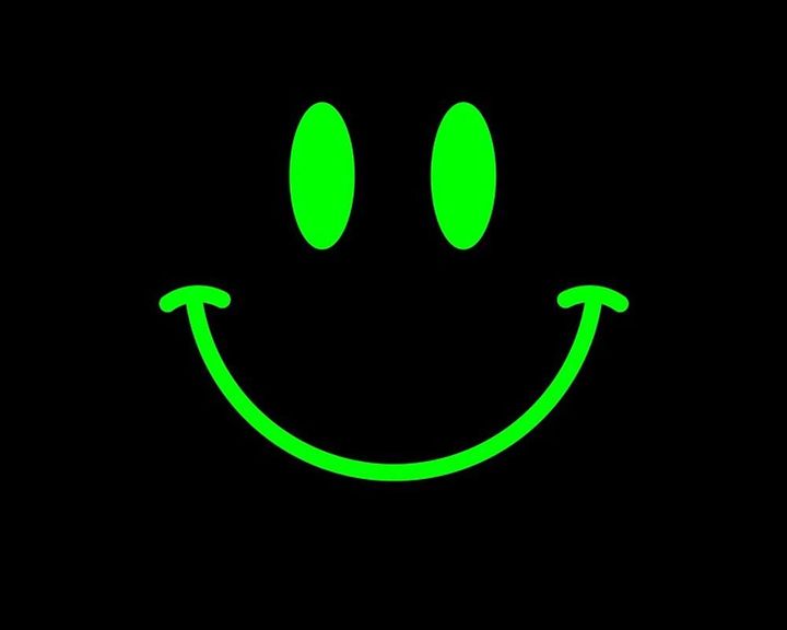 Lime Green Smiley Face
