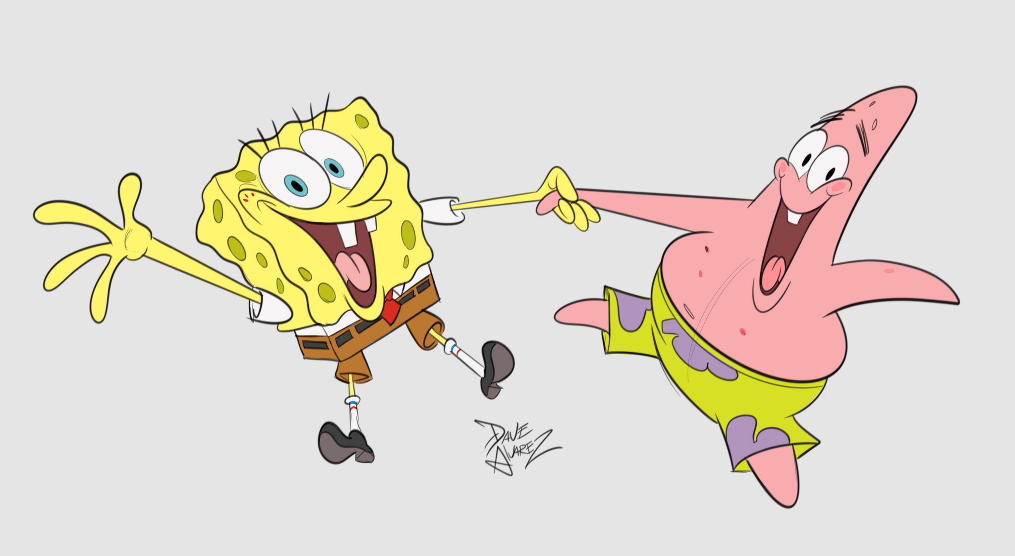 Spongebob And Patrick Fighting