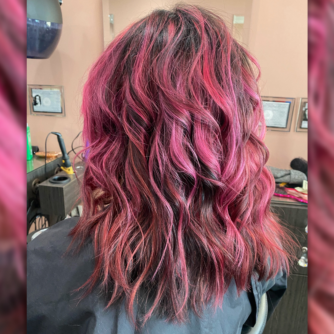 Hot Pink Hair Highlights