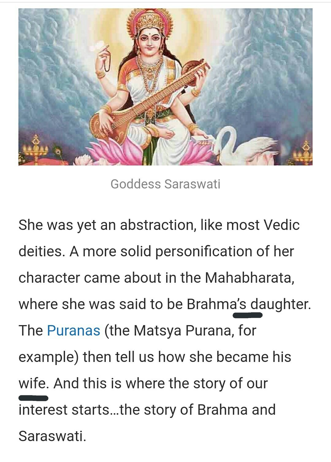 Saraswathi God Quotes