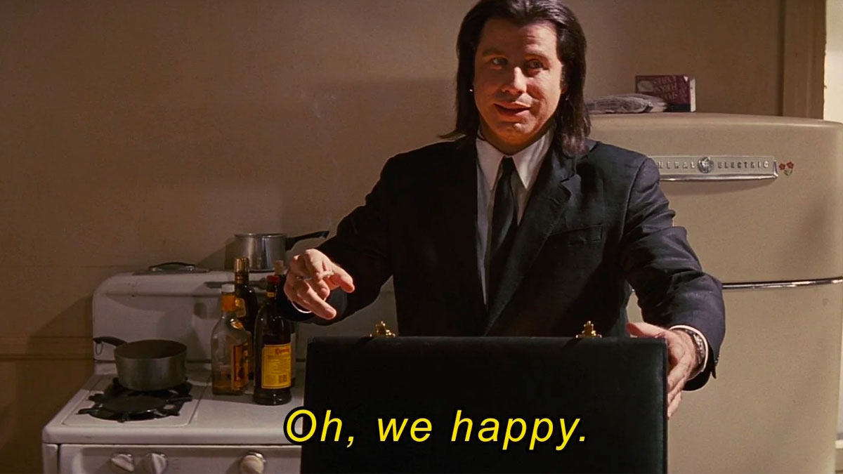 John Travolta Pulp Fiction Meme