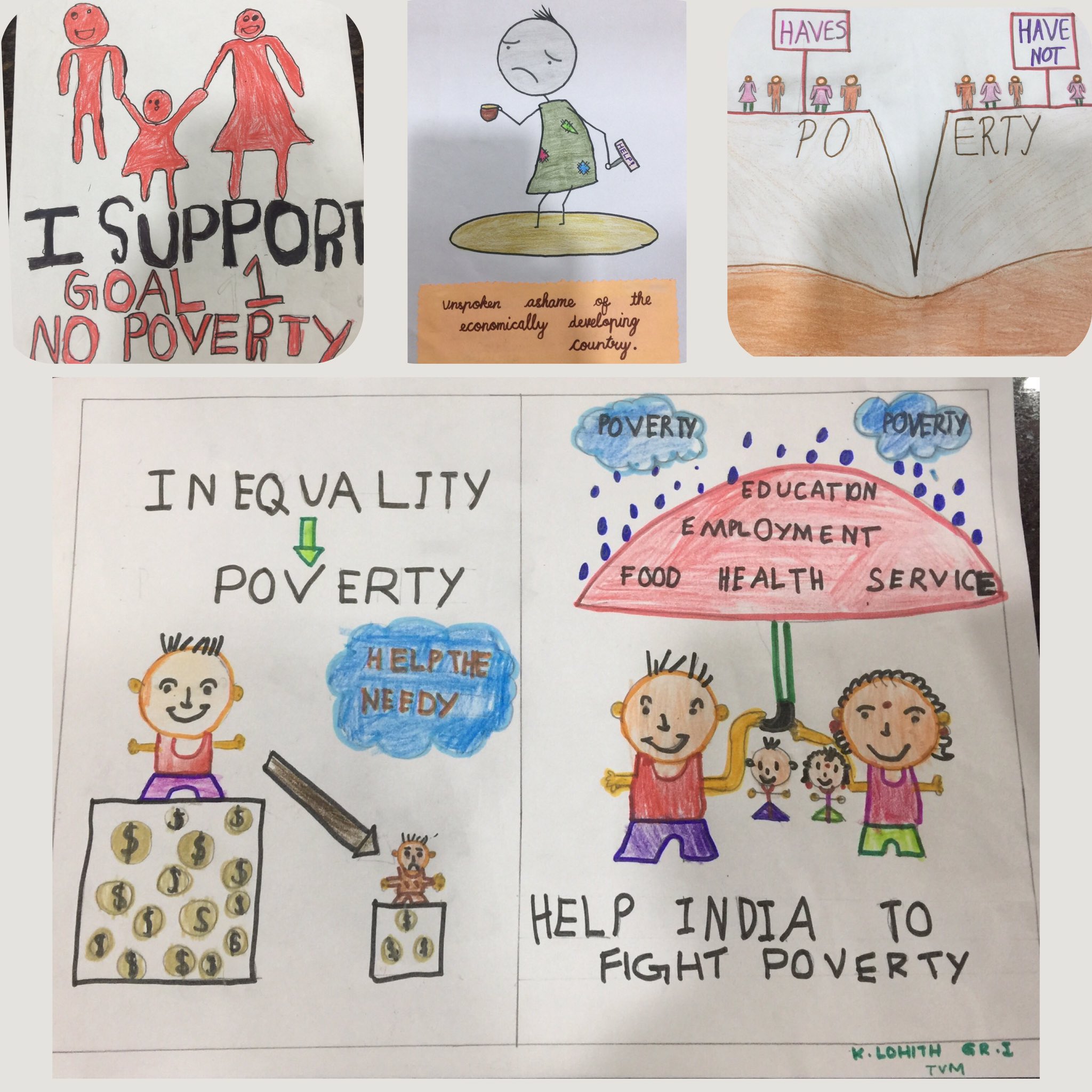 Poverty Posters Drawing
