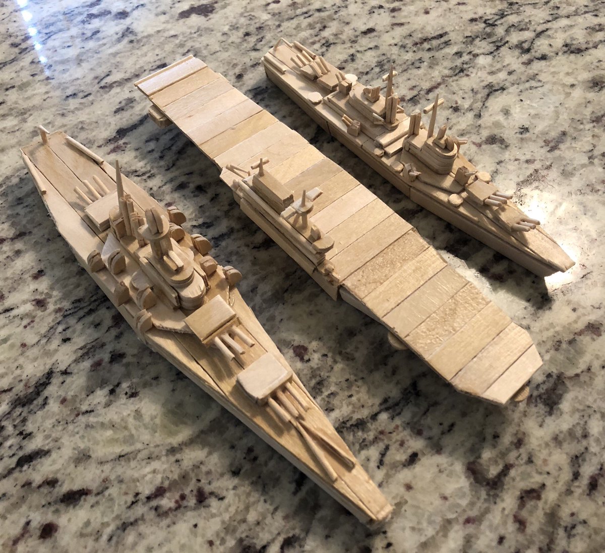 Popsicle Stick Ship Model