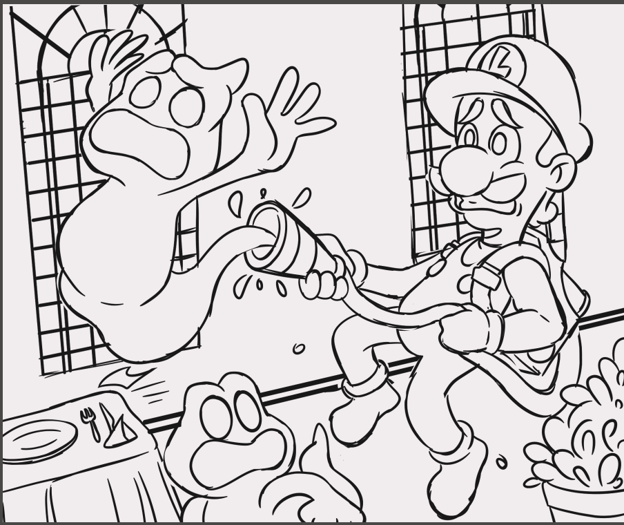 「weegee sketch (im loving luigis mansion 3 so much) 」Drea - FFXIV ...