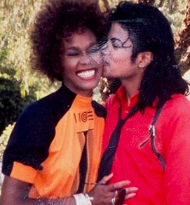 Whitney Houston And Michael Jackson Kissing