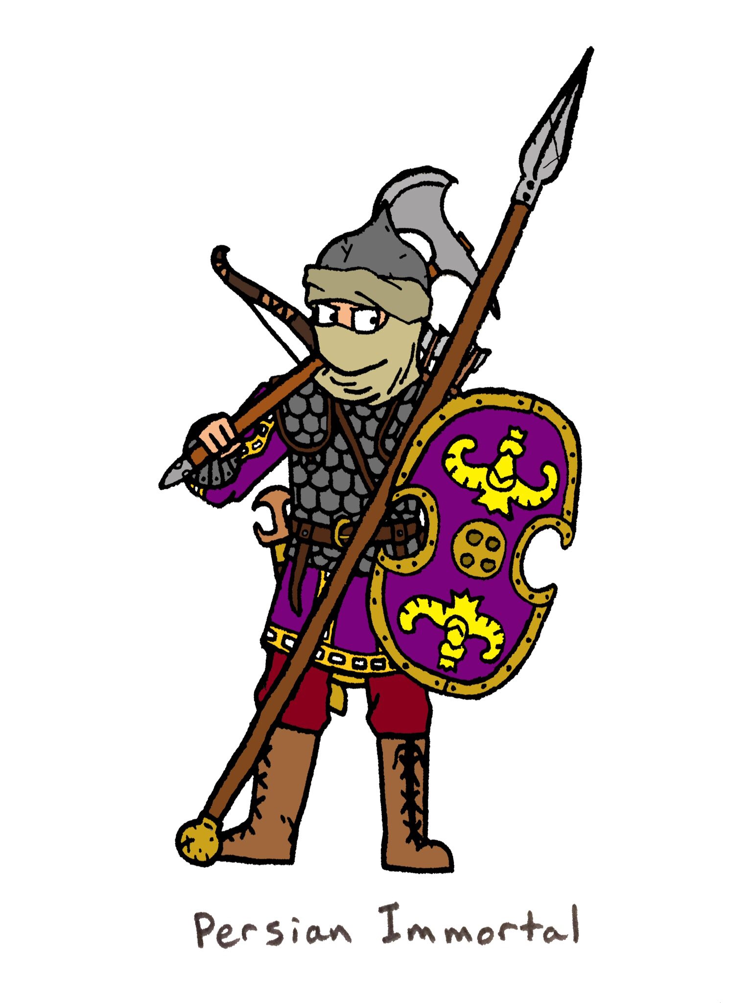 Ancient Persian Soldier Iranian Military Uniforms Pictorial History