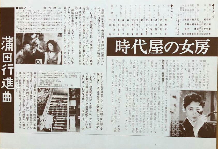 マルボケ On Twitter Rt Houchu1 この時ガンダムの松竹は何をしていたかと思ったら3月19日から『時代屋の女房』を春休み番組として公開していました アニメに見切りを