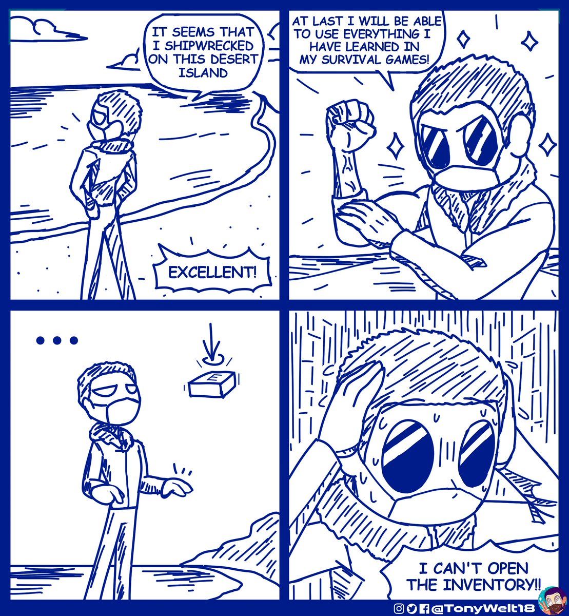 「How am I supposed to craft a table?! #comic #comics #surviva」 Tony ...