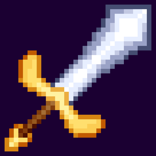 Gold Sword Pixel Art