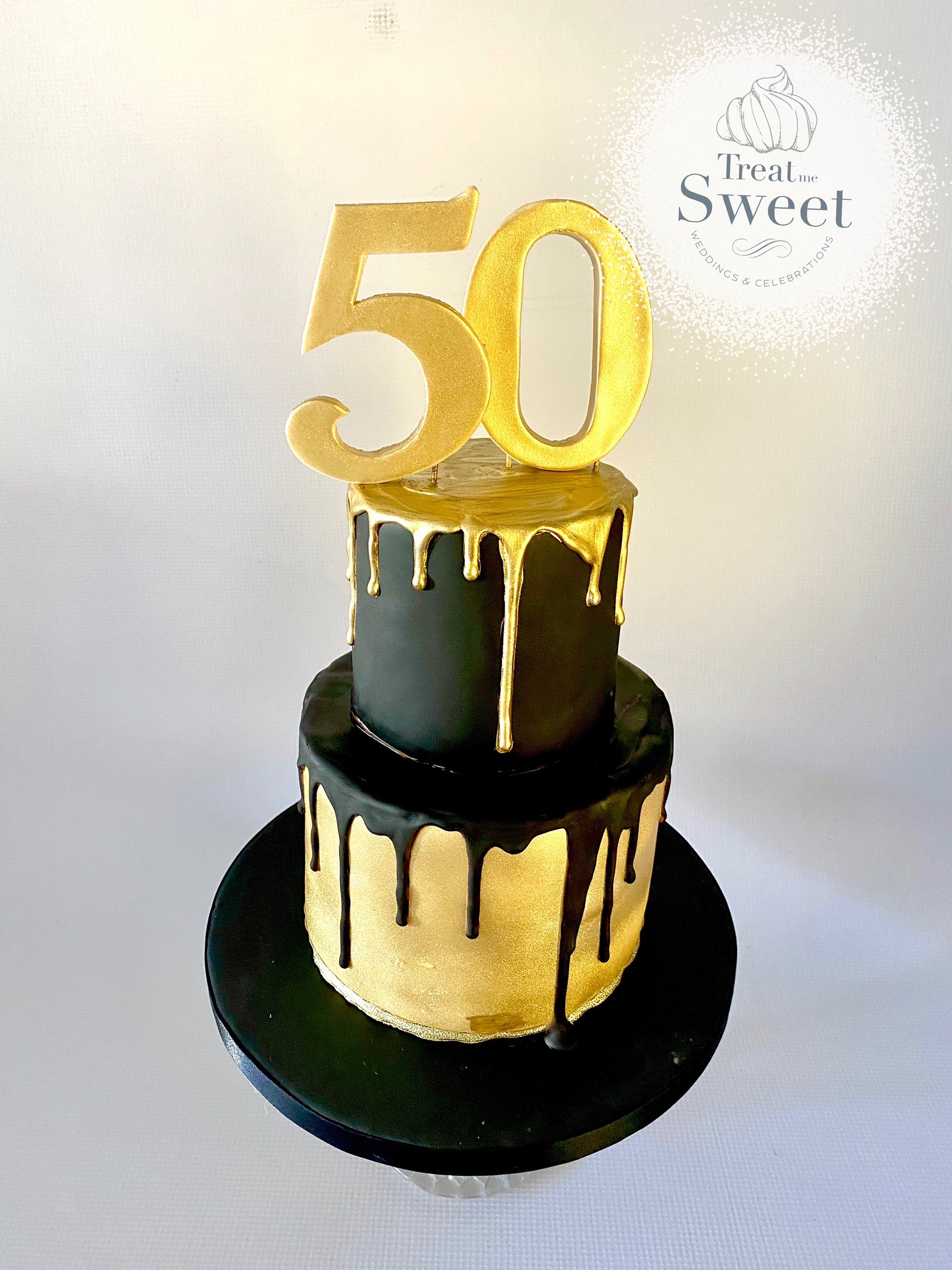 50th Birthday Cake Gold
