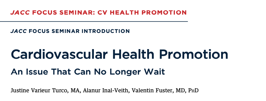 Cardiovascular Health Promotion: An Issue That Can No Longer Wait ...