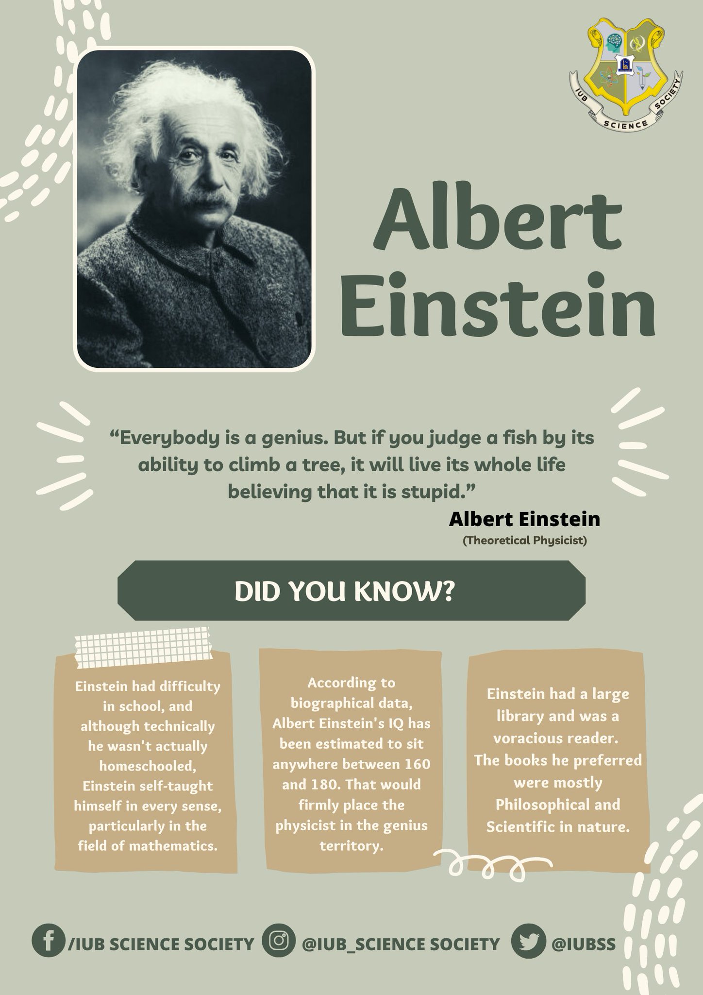 IUB Science Society on Twitter: "Albert Einstein 💠 He was the creator ...