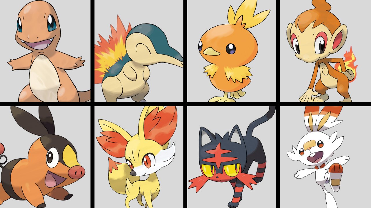 Pokemon Fire Starters