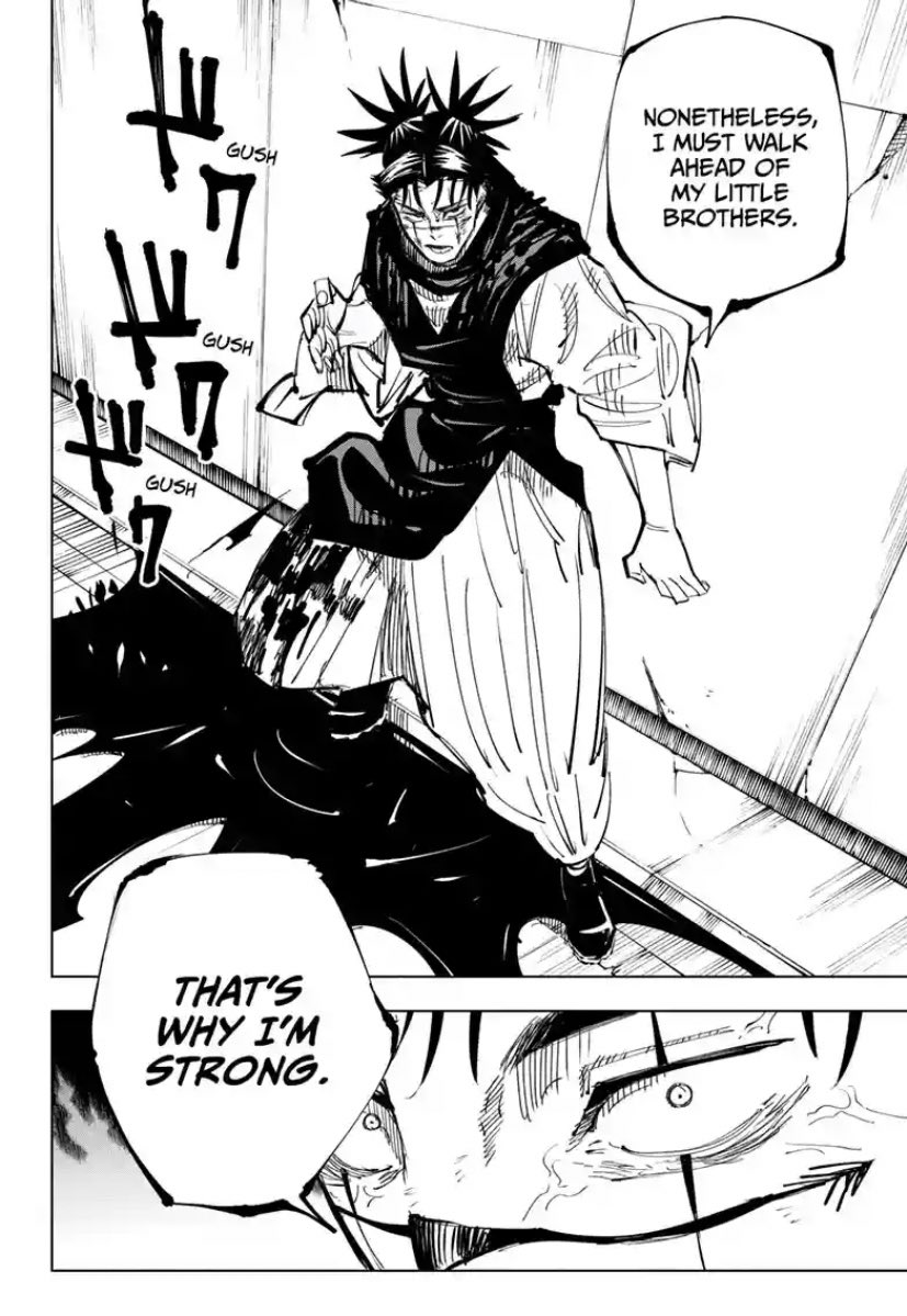 and the second time naoya mentions toji it's to highlight 」JUJUTSU ...