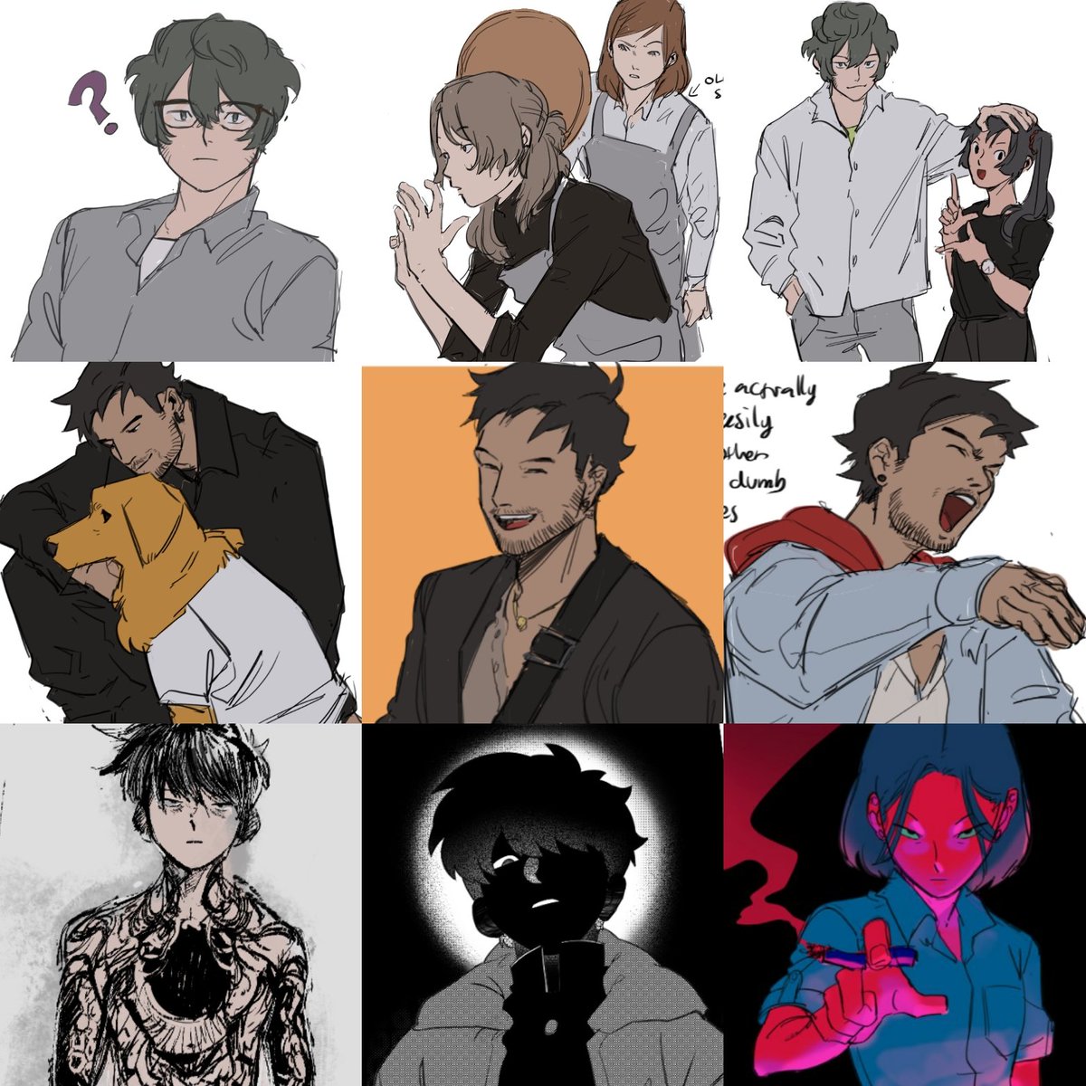 「I just wanna share some of my fav drawings of my oc Underlin」aaryn 亜琳 COMM OPENの漫画