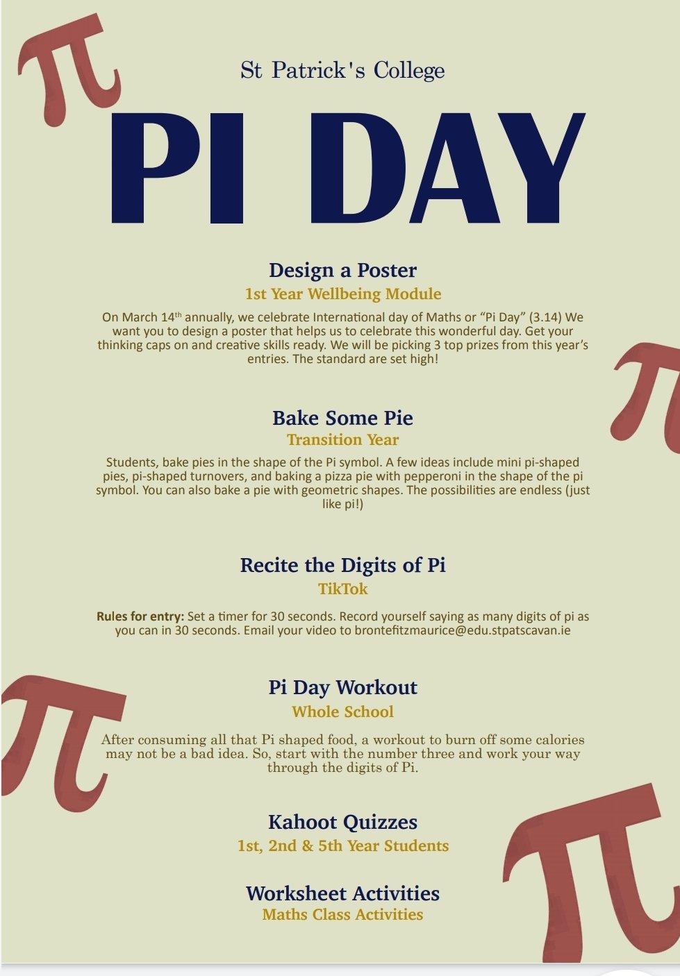 Pi Day Poster