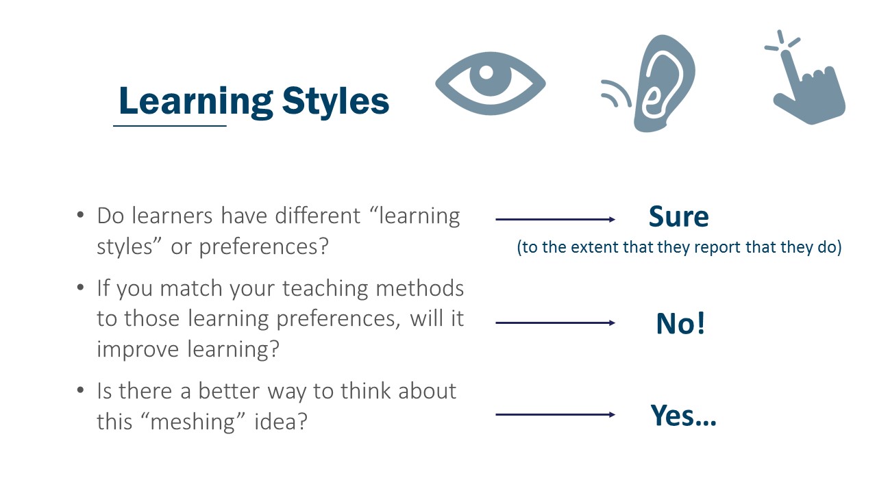 Three Different Learning Styles