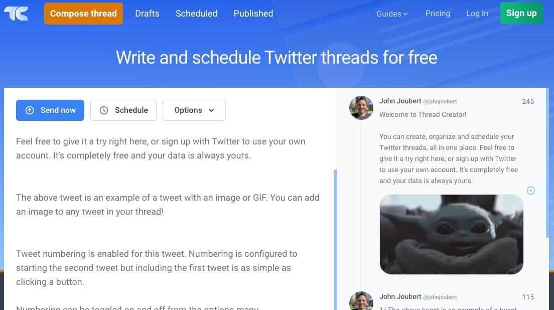 Philippe Tricoire ️ on Twitter: "Thread Creator : comment programmer un thread sur Twitter https ...
