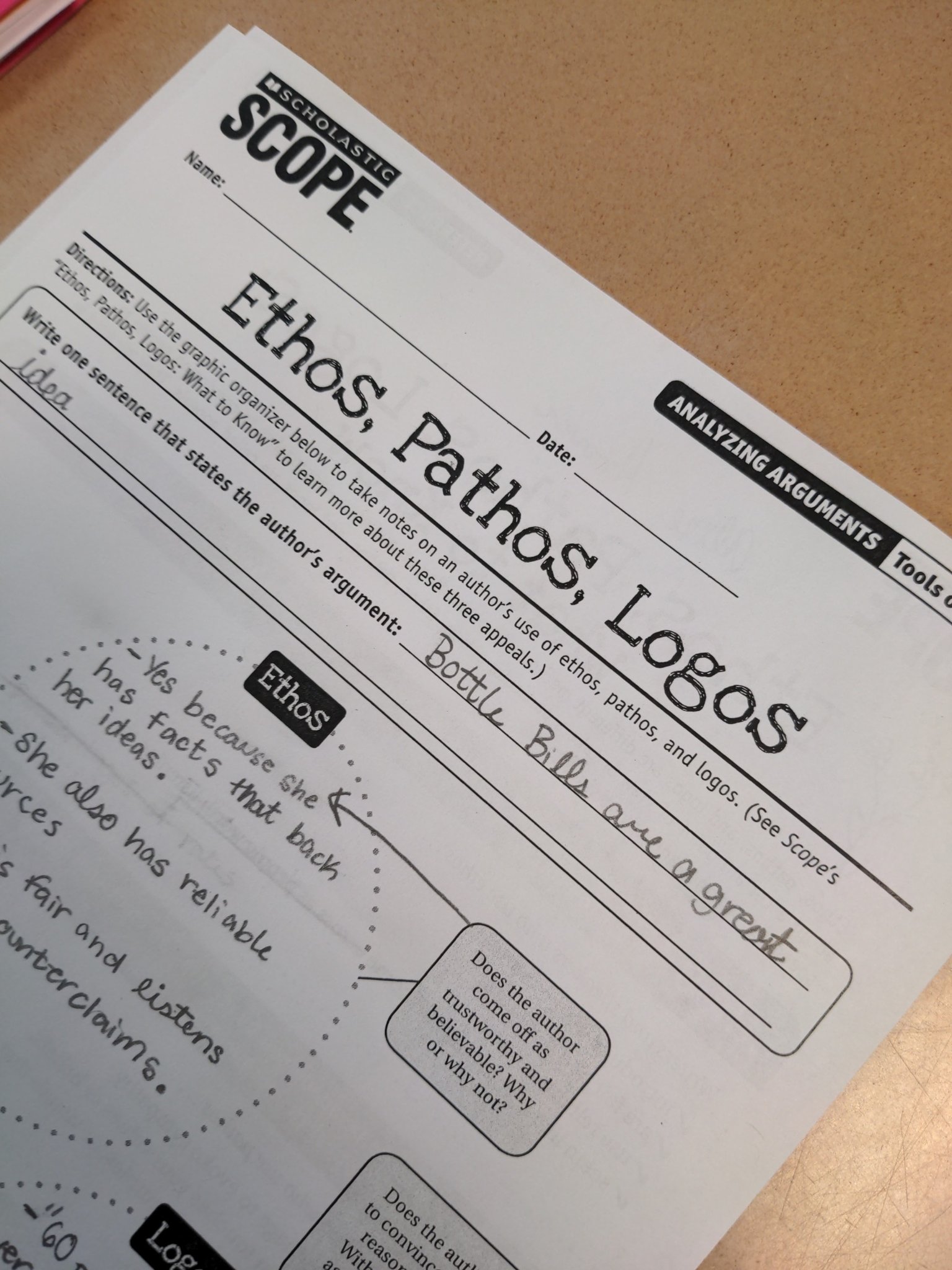 Ethos Logos Pathos Graphic Organizer