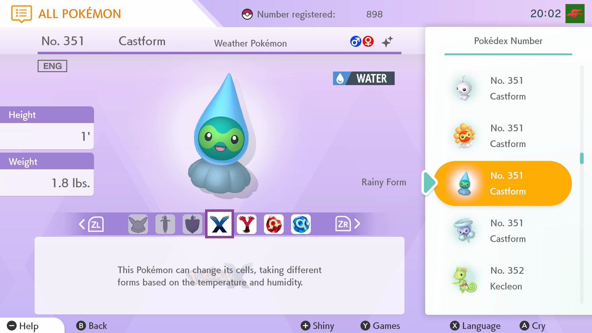 Castform Forms