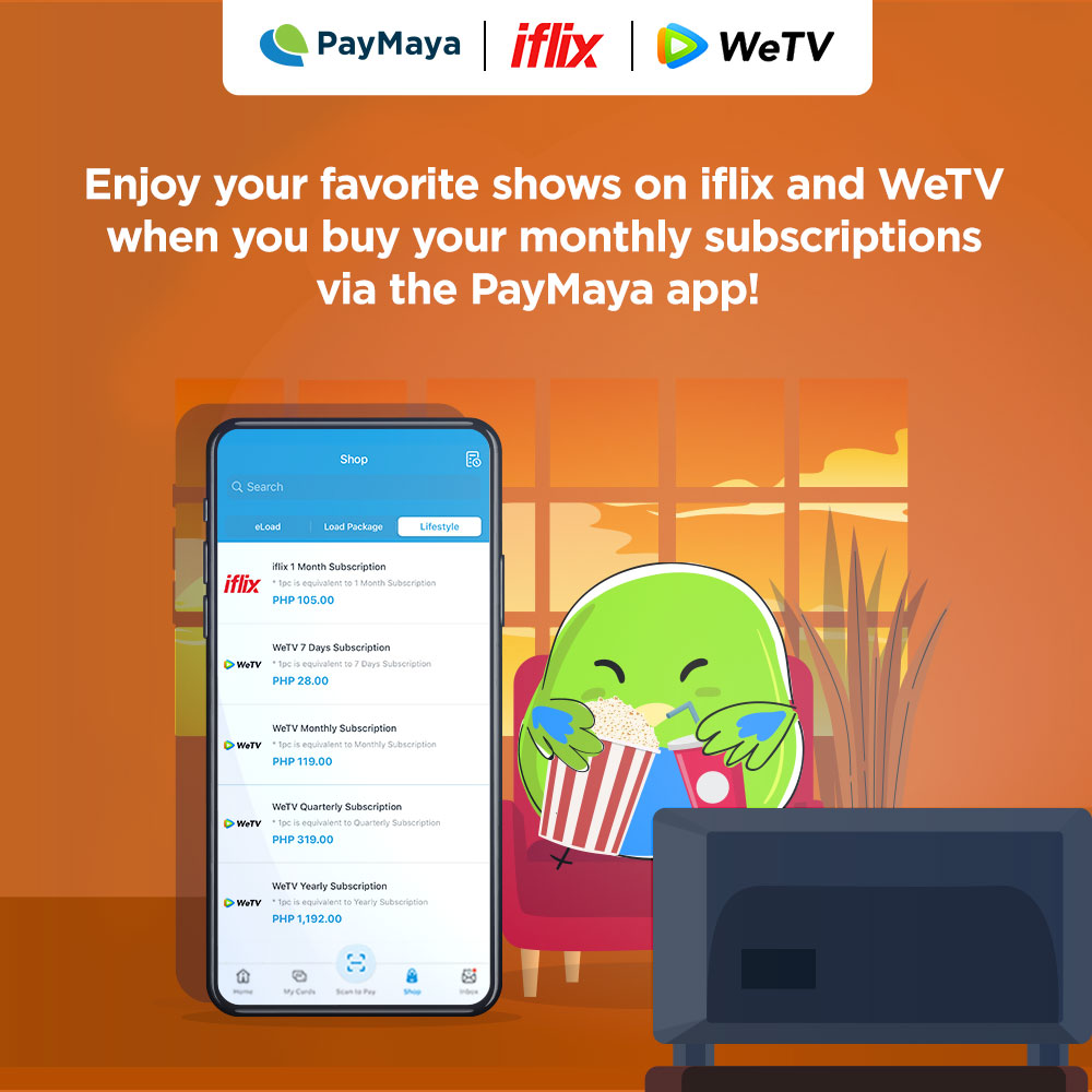PayMaya on Twitter: "Mga kababayan! Tara manood tayo ng iFlix at WeTV! AVAILABLE NA SA PAYMAYA ...
