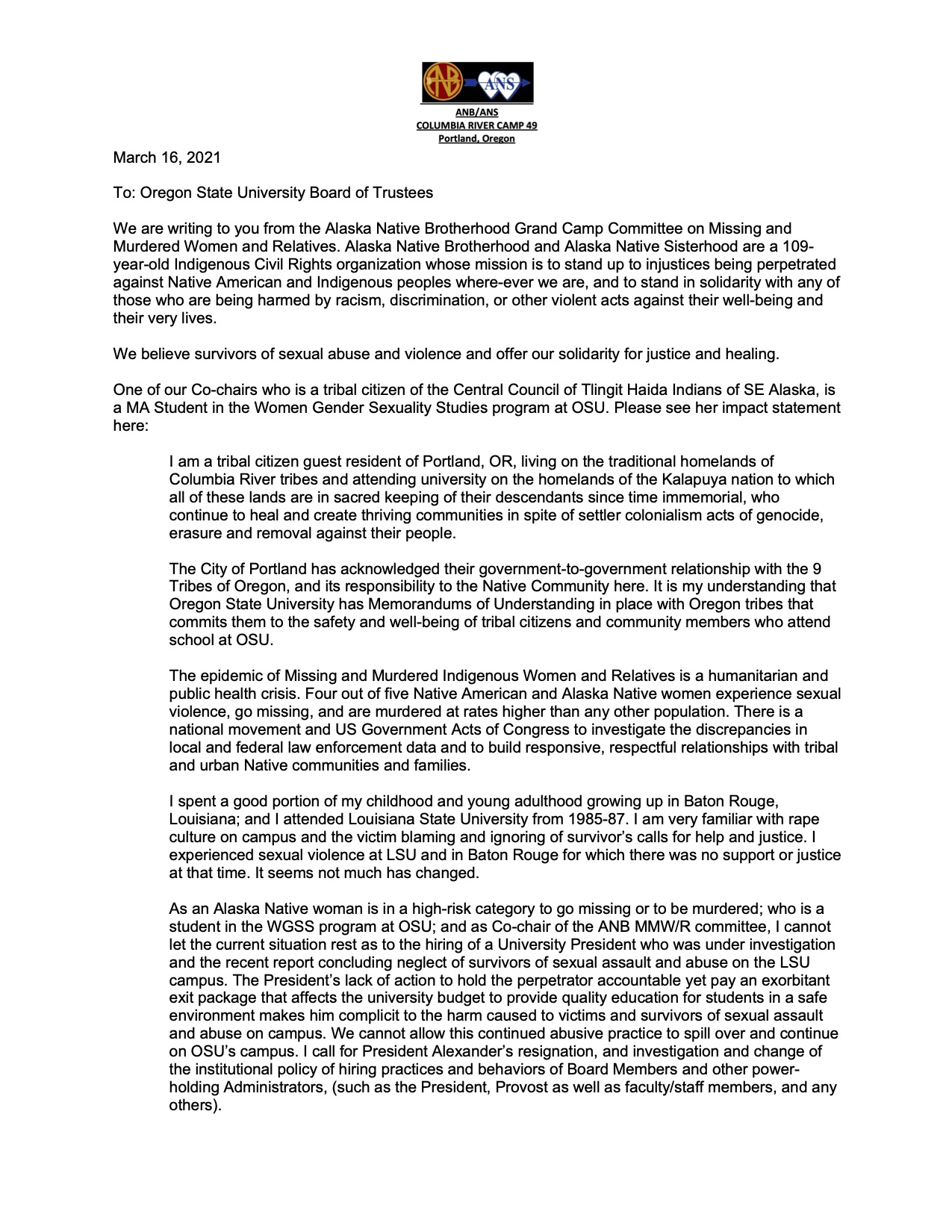 Tlingit Indians Circle Justice