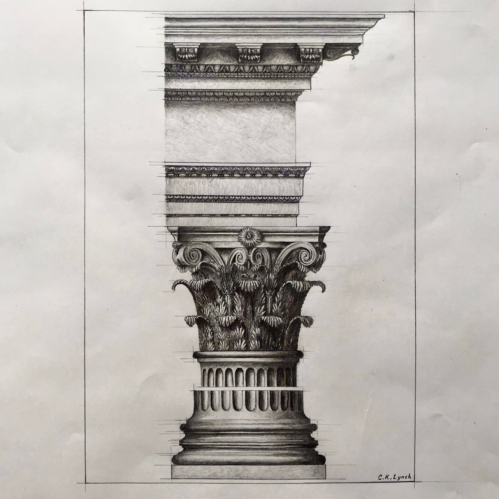 Corinthian Column Drawing