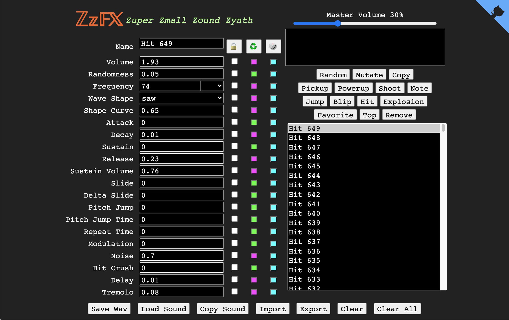 mrdoob 🇺🇦 on Twitter: "Sound FX made with @KilledByAPixel's ZzFX 🔊 https://t.co/nLpLEeXaV7 https ...