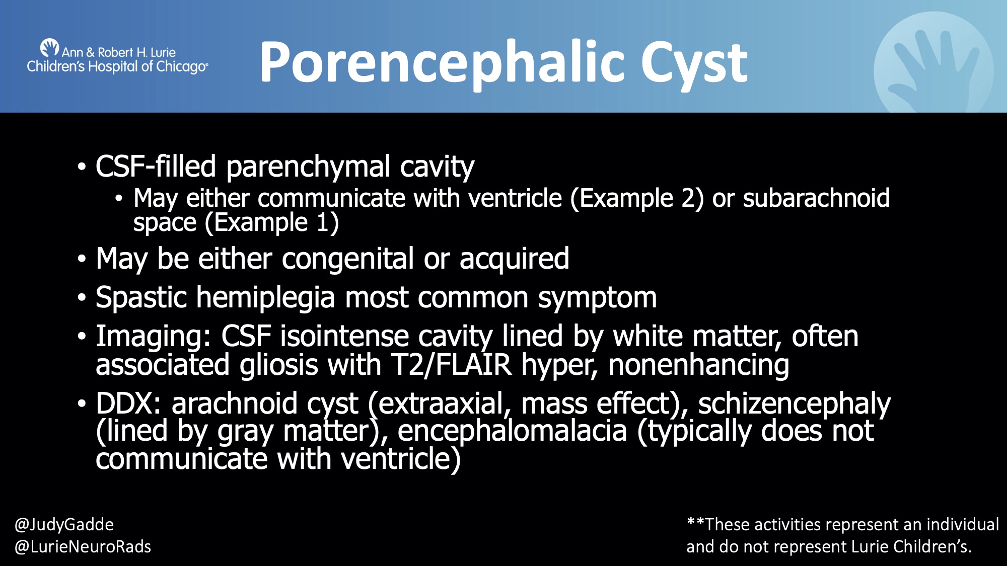 Porencephalic Cyst Pathology