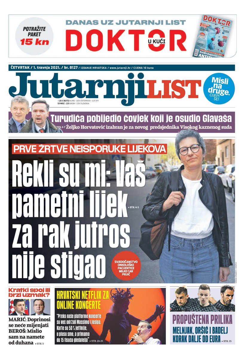 Novine Jutarnji List Danas - ninechildz Novine Jutarnji List Danas - ninechildz