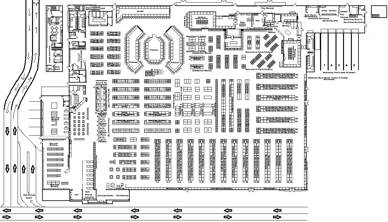 Sams Club Store Layout Club Store Cheat Sheet Works Design Group