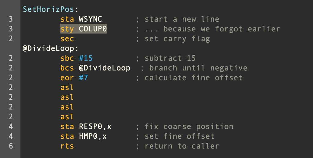 8bit Workshop on Twitter: "Repositioning a sprite and all the associated overhead will take up ...