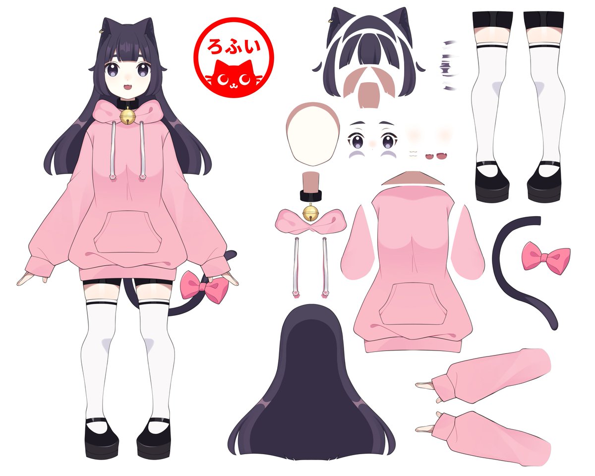 「rohui's vtuber model and texture atlas 」Rohuiの漫画