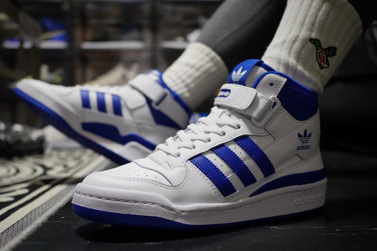 Adidas Shoes High Tops Blue And Red