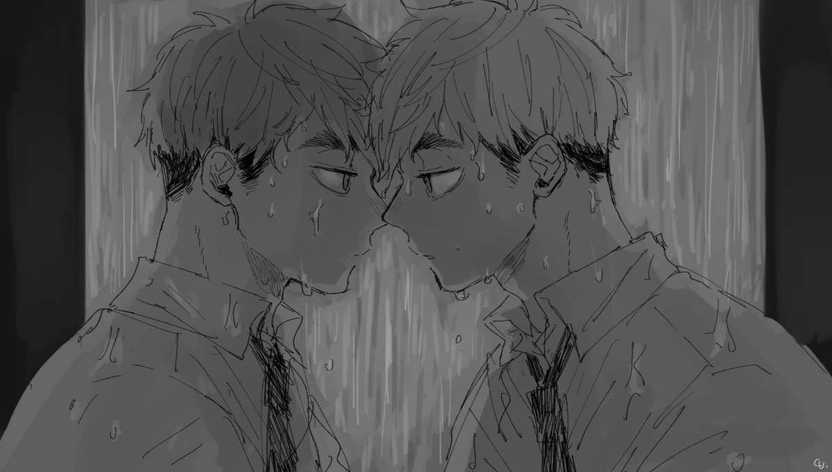 治侑「#治侑ワンライドロ @osaatsu_hq すみませんもはやワンドロではない」CUの漫画