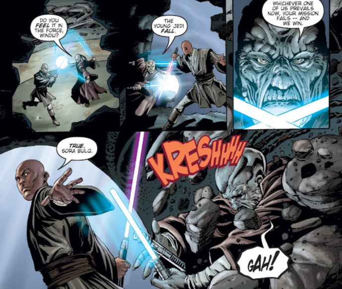 Darth Sidious Vs Mace Windu Comic