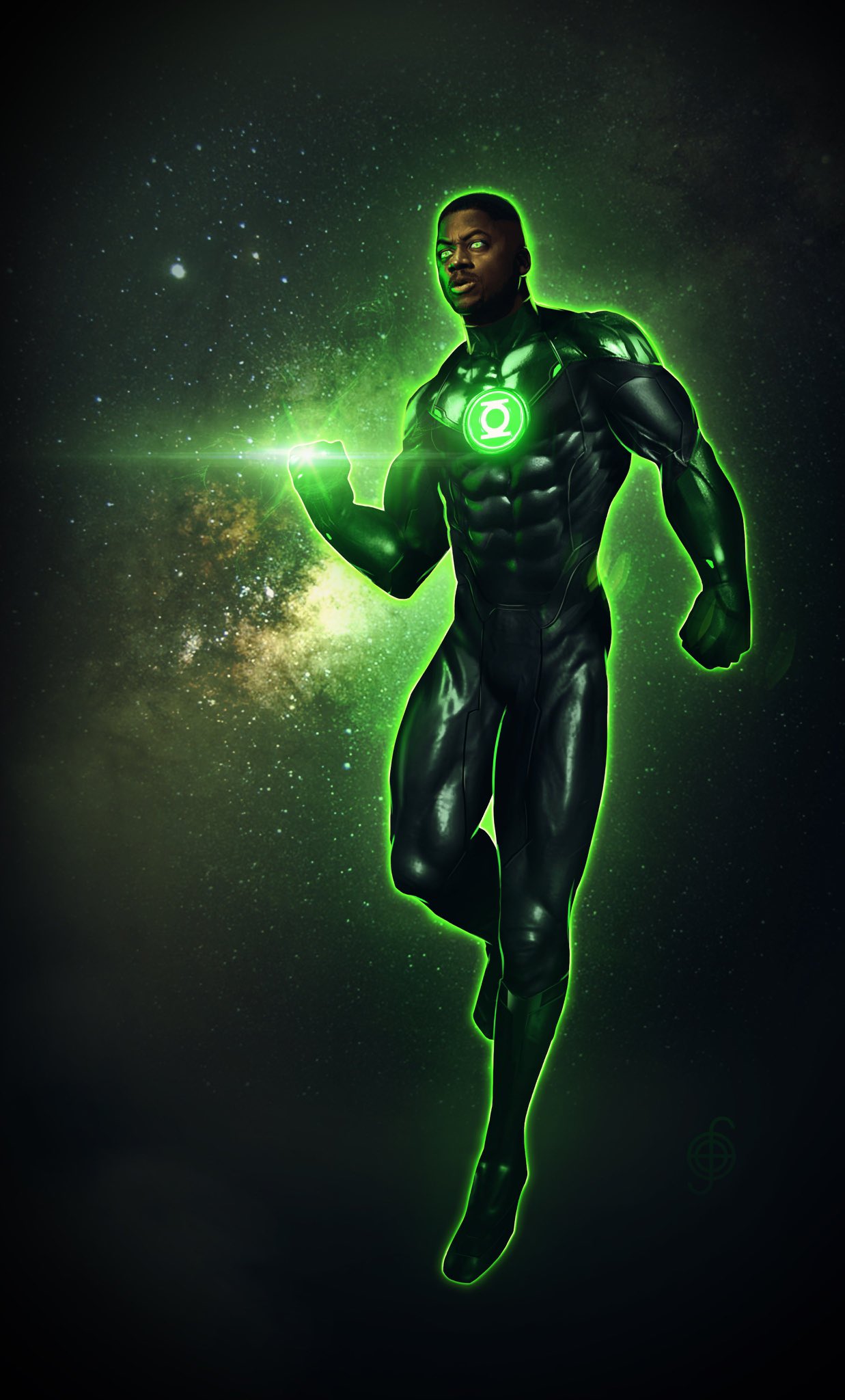 Black Green Lantern Artwork